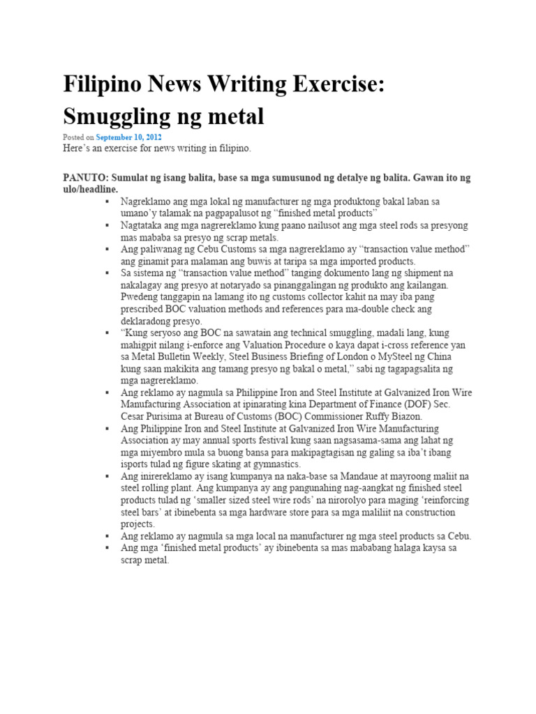 News Writing Fact Sheets | PDF