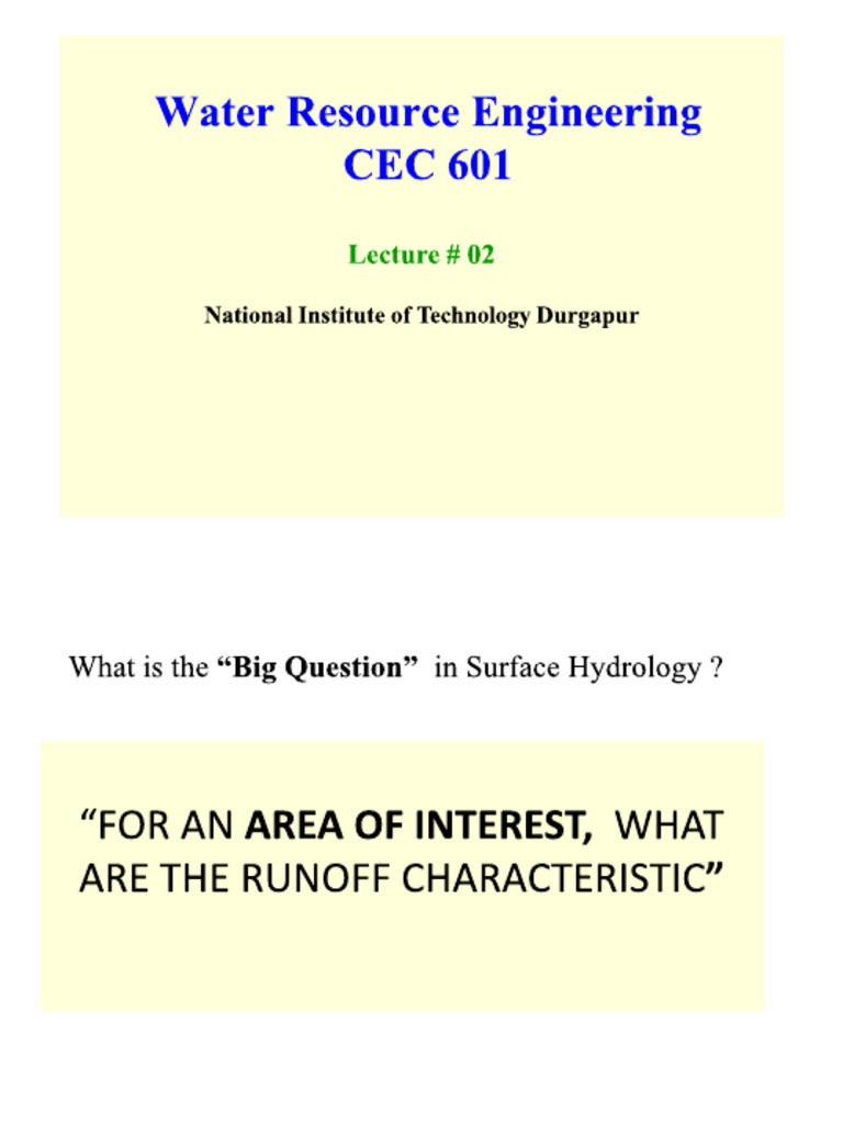 Water Resource Notes | PDF