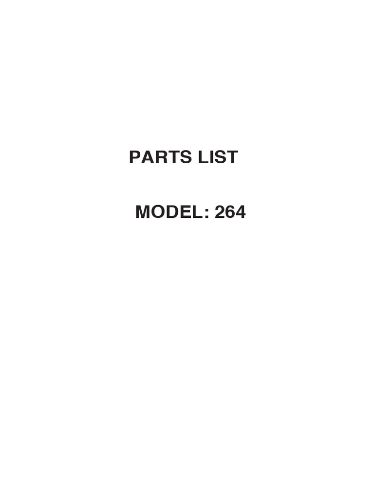 Elna 264 Parts List | PDF | Screw | Machines
