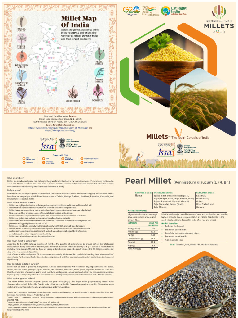 Millets | PDF | Cereals | Carbohydrates