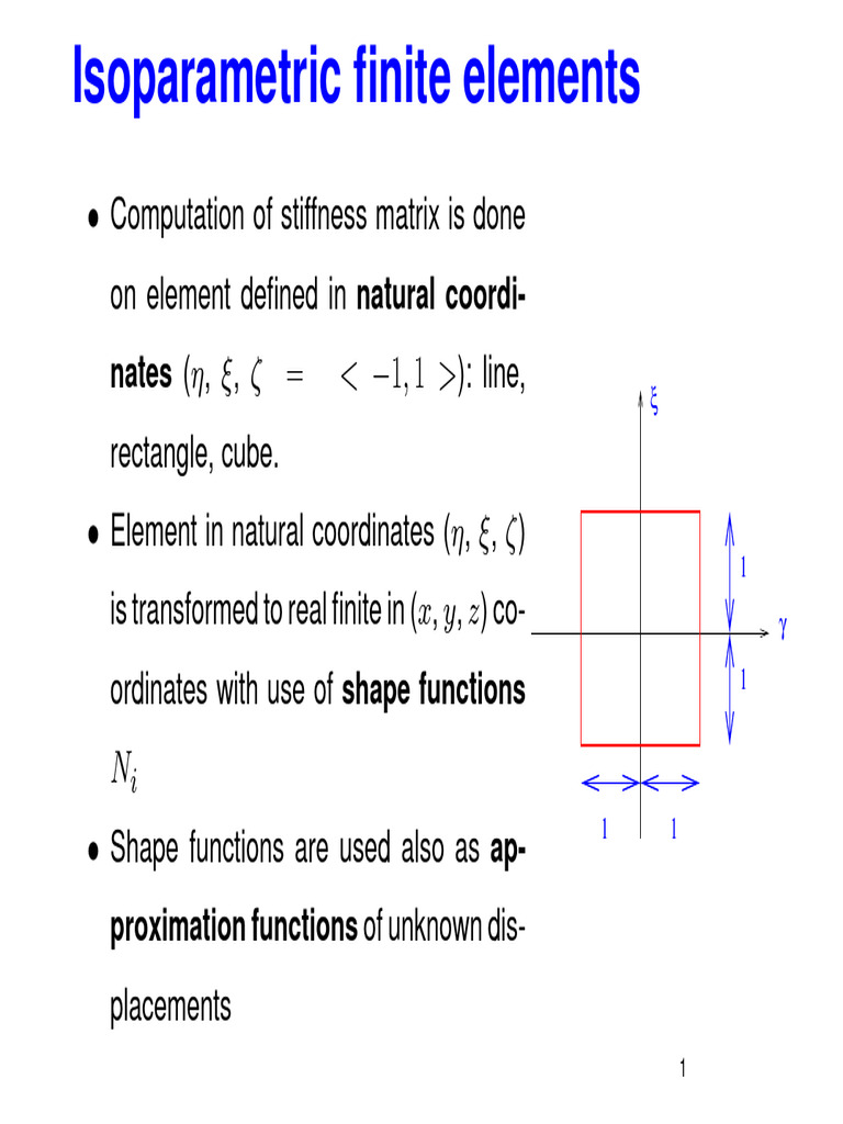 Isoparametric Finite Elements: Nates ( | Download Free PDF ...