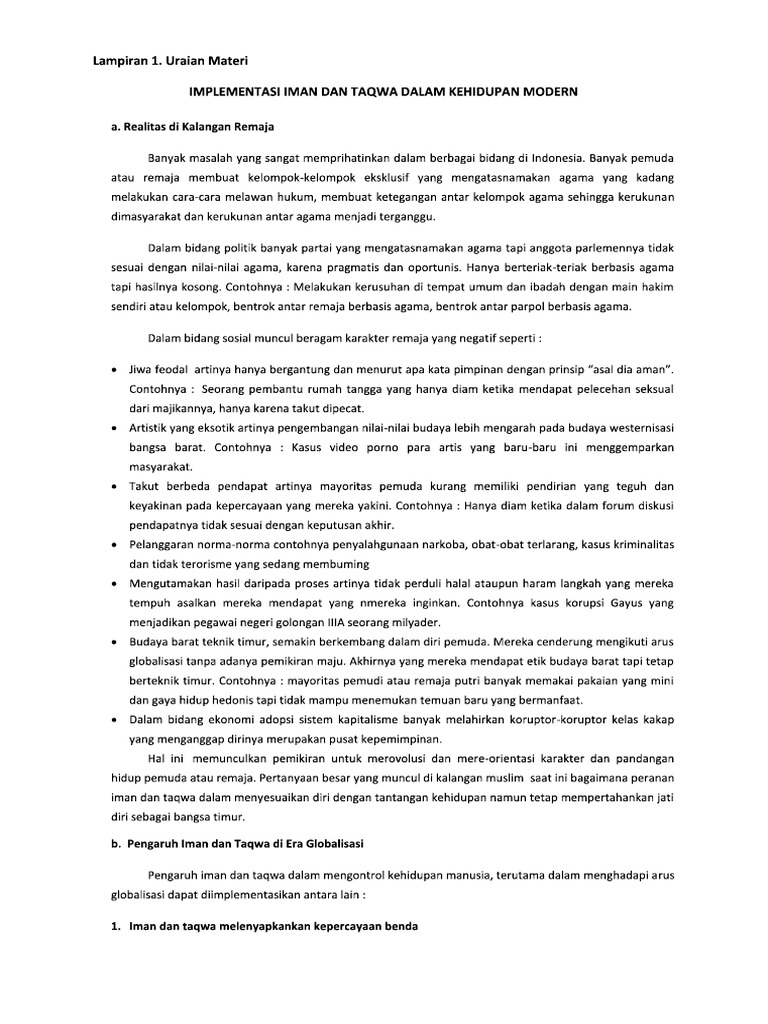 Materi BK Kelas X - 1 | PDF