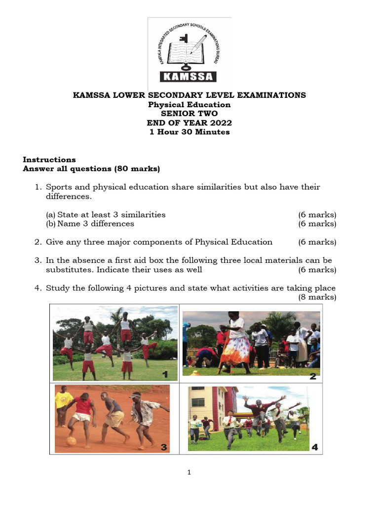 Kamssa Lower Secondary Level Examinations 2022 Pe S.2 | PDF | First Aid ... Kamssa Lower Secondary Level Examinations 2022 Pe S.2 | PDF | First Aid ...