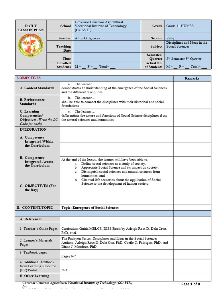 Lesson 1 Emergence of Social Sciences | PDF | Science | Social Sciences