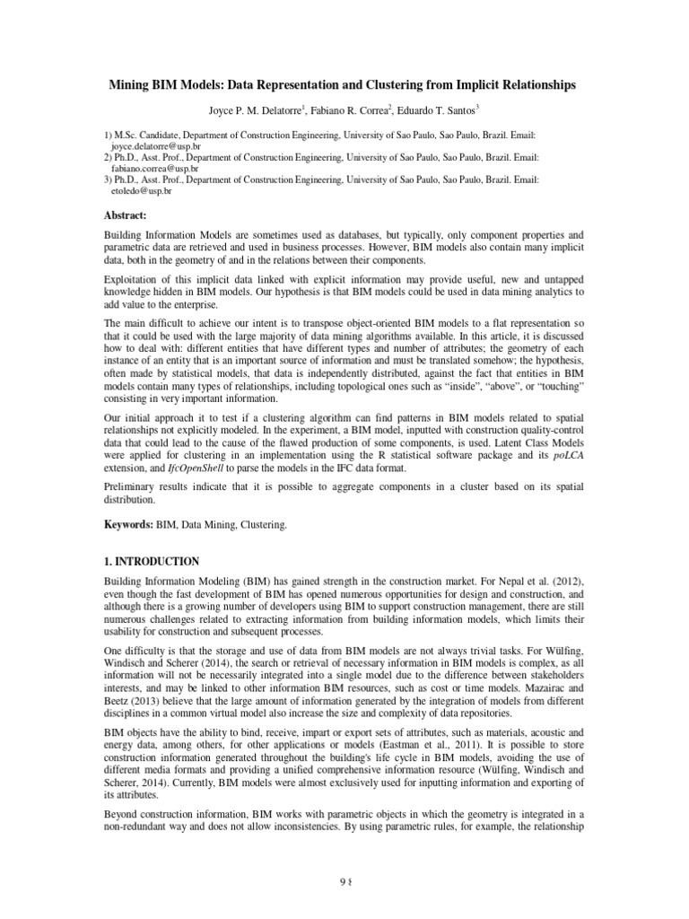 Data Mining - BIM | PDF | Data Mining | Building Information Modeling