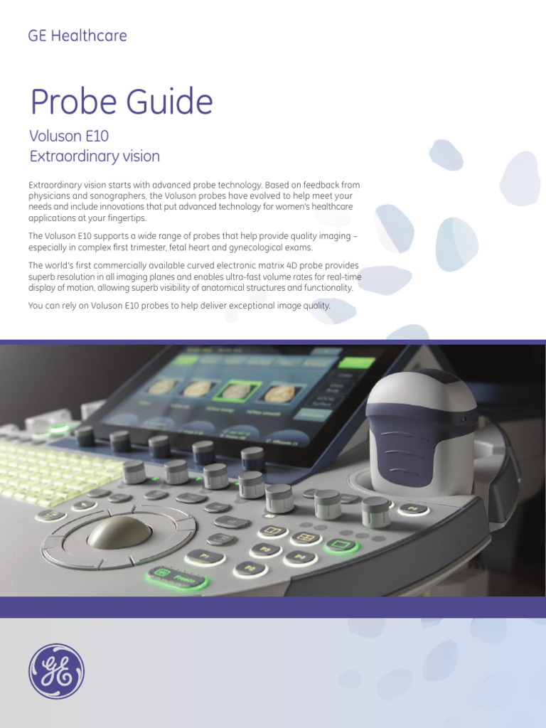 Voluson E10 Probe Guide Overview | PDF