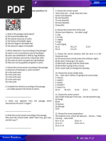 5ci Sinif Ingilis Dili BSQ 1 Var A 2025 | PDF | English Language ...