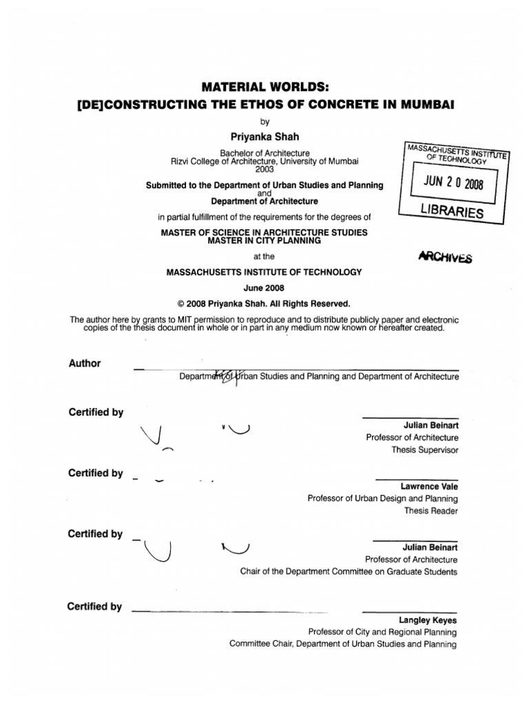 Material Worlds: (De) Constructing Ethos of Concrete in Mumbai | PDF ...
