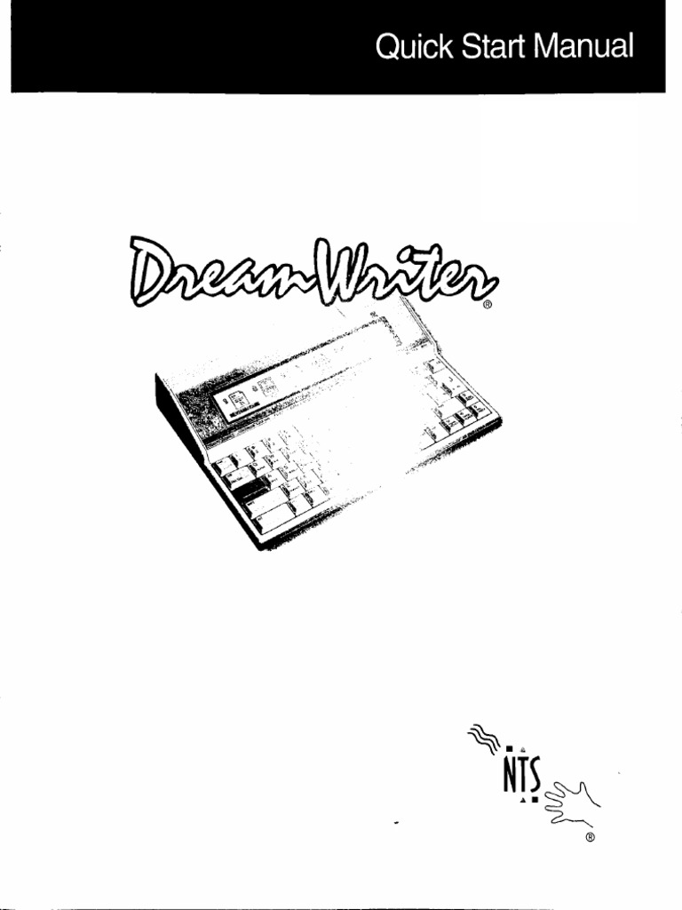 Nts Dreamwriter t400 Manual 1 | PDF