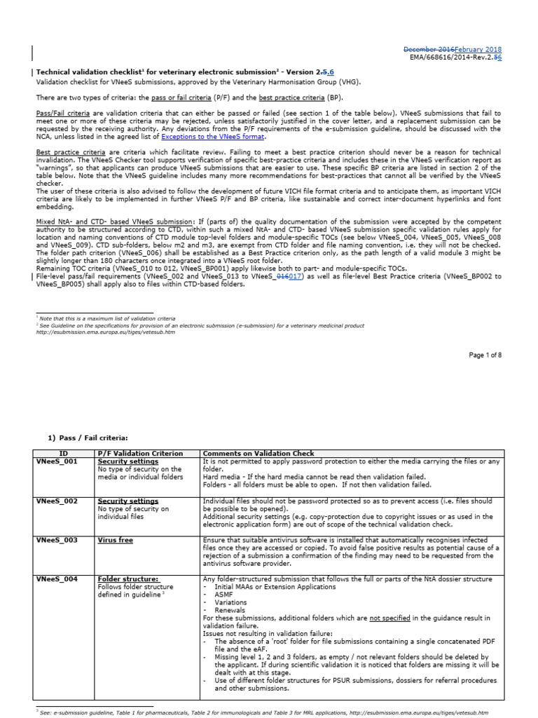 Validation Checklist-Ver 2.6 February 2018-Track Changes | PDF ...