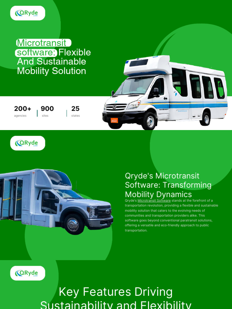 Microtransit Software Flexible and Sustainable Mobility Solution | PDF | Technology & Engineering