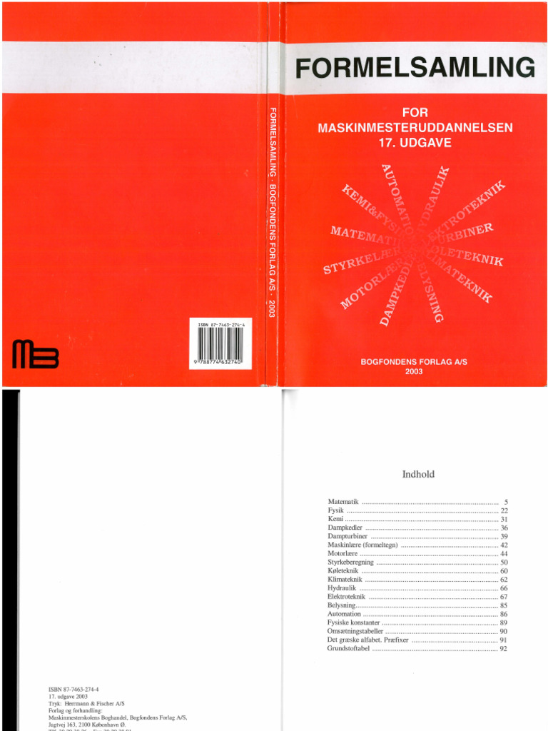 Formelsamling For Maskinmestre | PDF