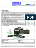 Bar Bending Machine Safety Inspection Checklist | PDF