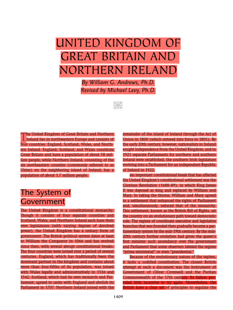 UK Political Structure Overview | PDF | House Of Lords | House Of ...