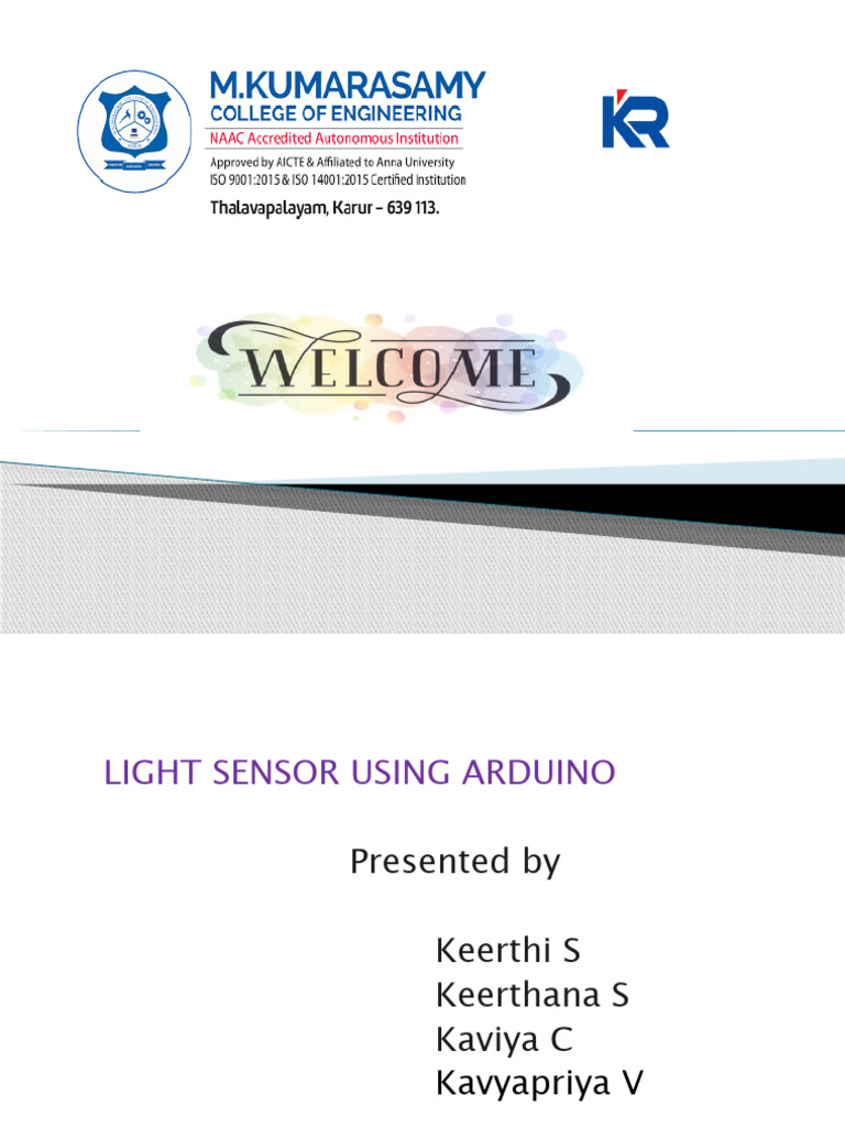 Light Sensor Using Arduino - Paper Presentation | PDF