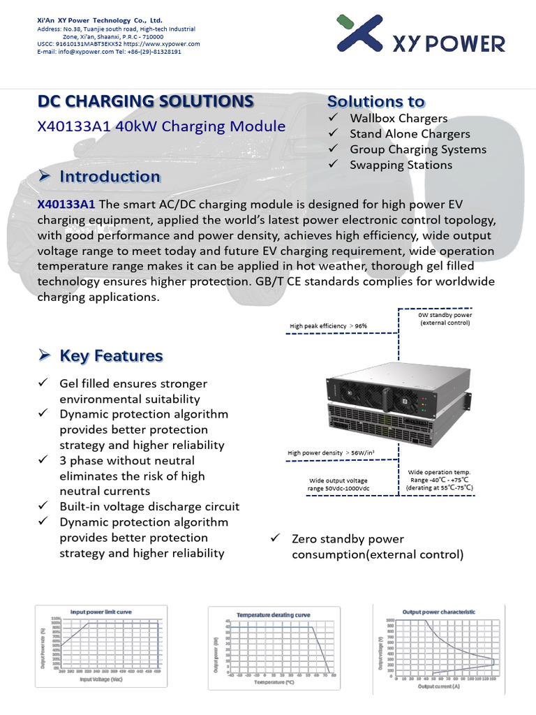 XY Power 40kW Power Module For Fast EV Charging Stations | Download Free PDF | Battery Charger ...