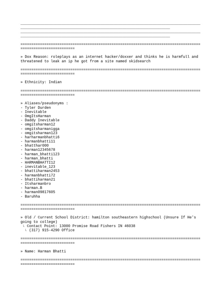 Harman Doxx + Database Results 2 | Download Free PDF | Real Estate Appraisal | User (Computing)