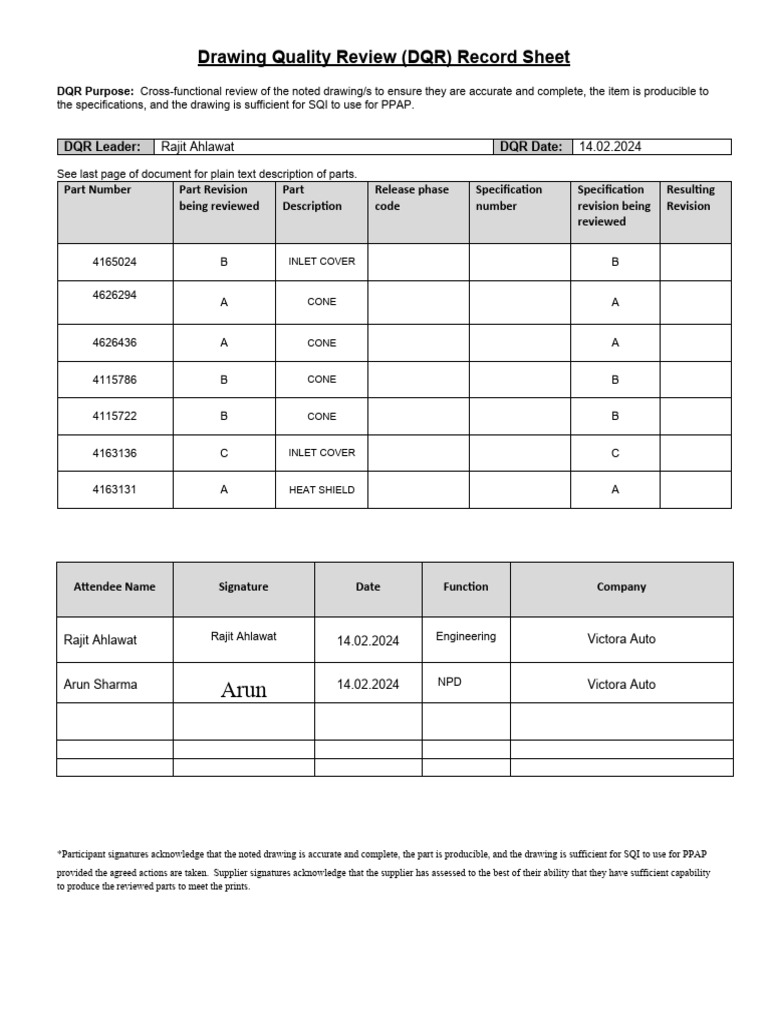 DQR Sheet 01 | PDF | Engineering Tolerance | Specification (Technical Standard)