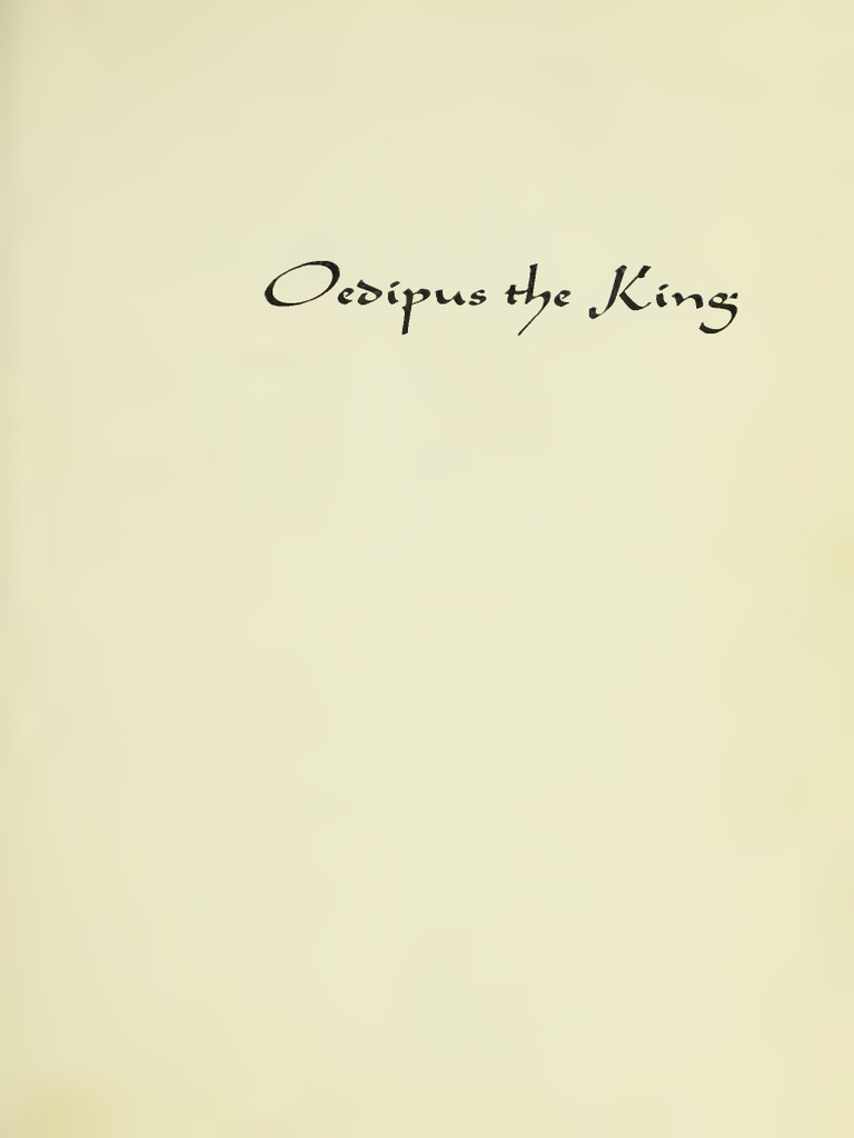 Oedipus The King | PDF | Oedipus | Theban Mythology