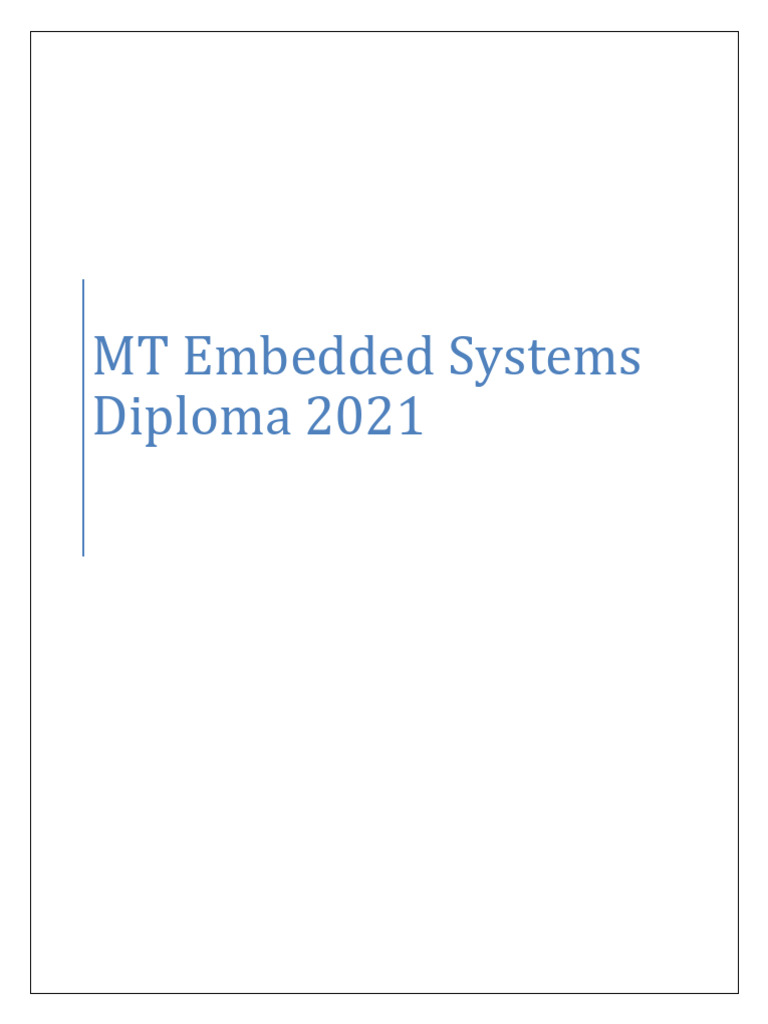 MT Embedded Diploma Contents 2021 | Download Free PDF | Embedded System ...