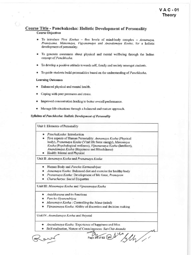 SEM - 01 (Syllabus) | PDF