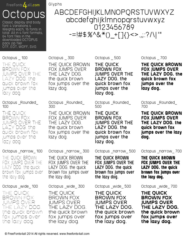 Ff4a Octopus | PDF | Typefaces | Computer File Formats