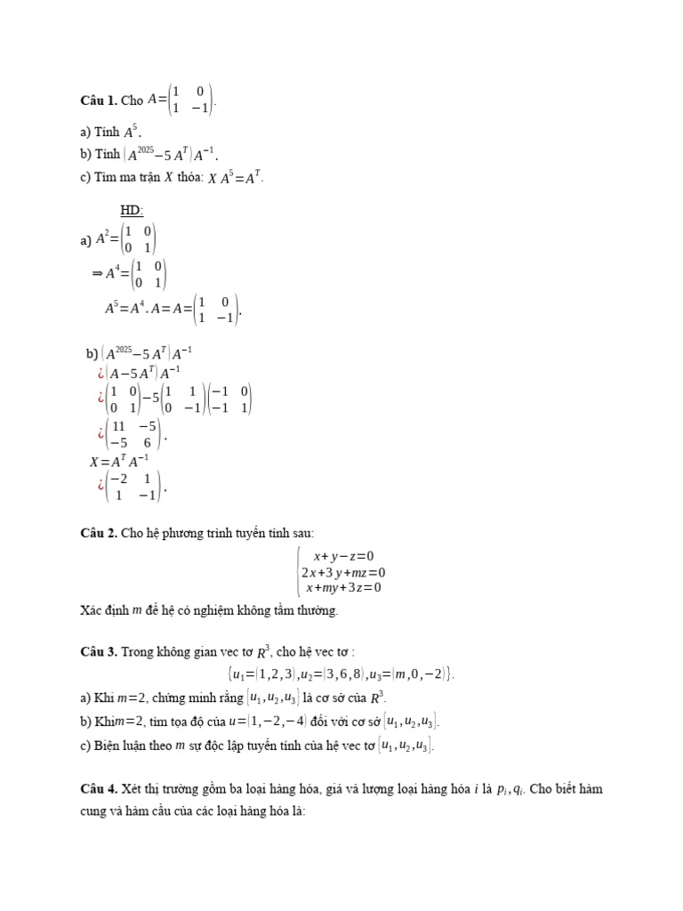 Bài Tập TCC1 | PDF