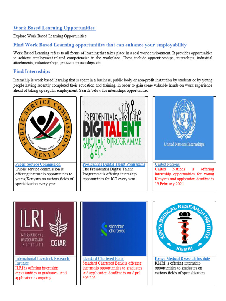 Revised Menu WBL | PDF | Apprenticeship | Internship