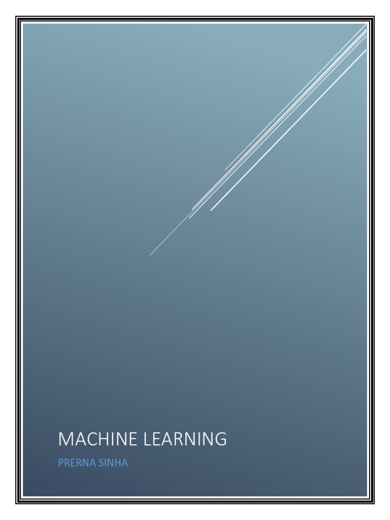 Machine Learning Pdf Machine Learning Automation