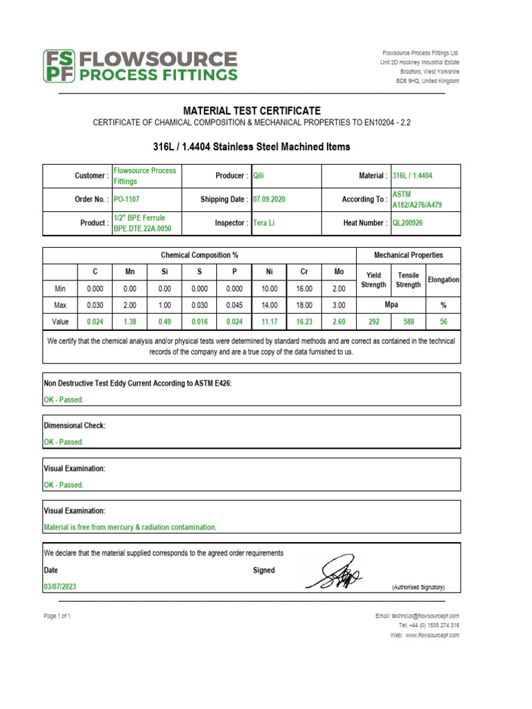 2.2 SAMPLE Certificate | Download Free PDF | Applied And ...