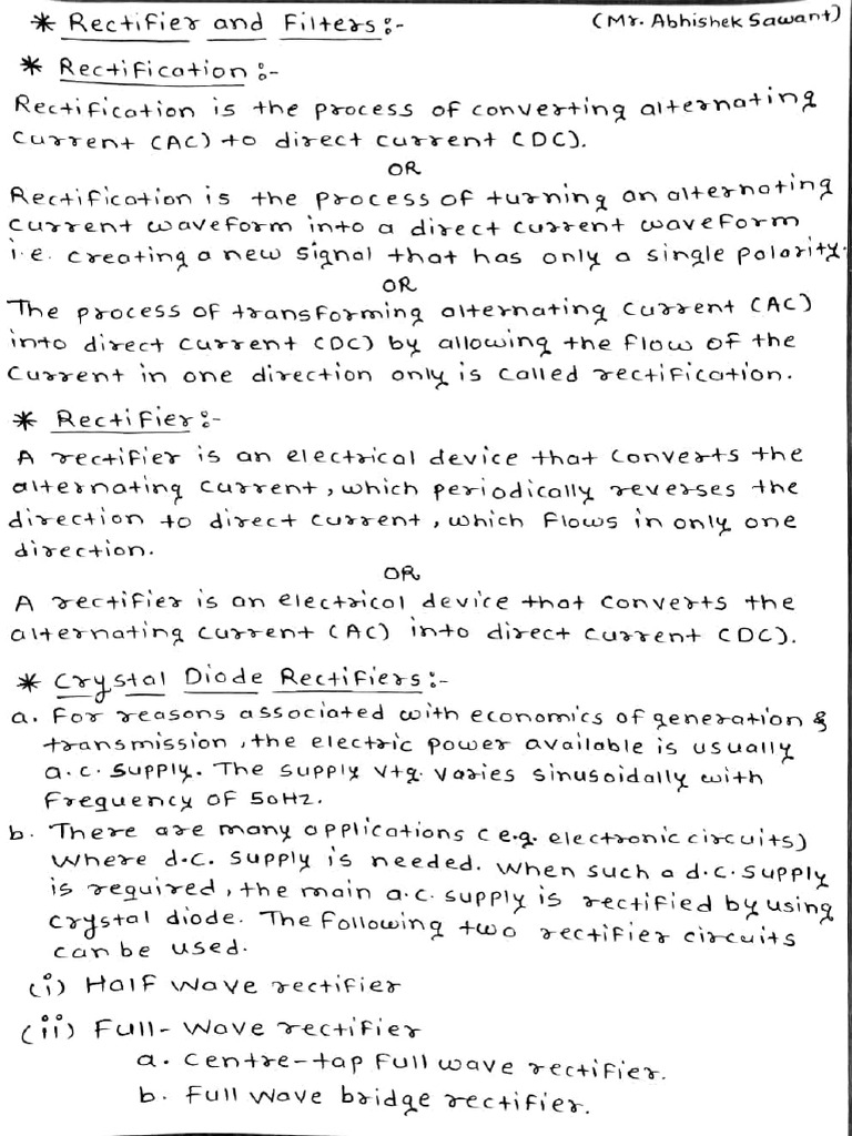 Rectifiers and Filters | Download Free PDF | Rectifier | Computer Engineering