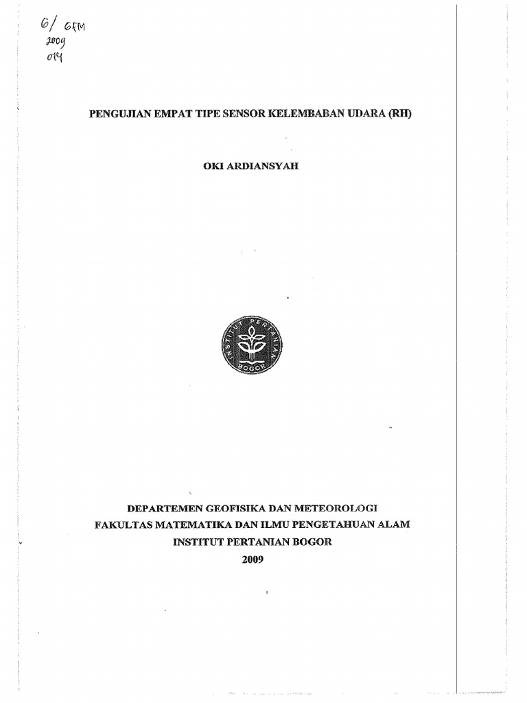 Pengujian 4 Tipe Sensor Kelembapan Udara | PDF | Sains & Matematika
