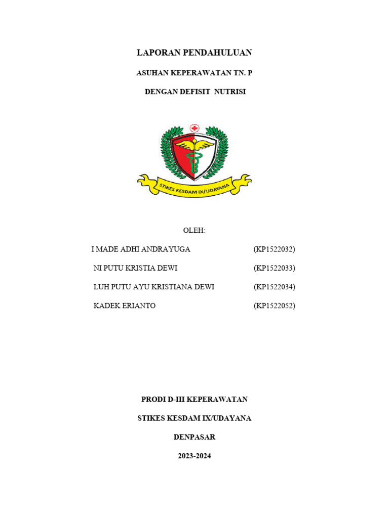 LP Askep Defisit Nutrisi | PDF