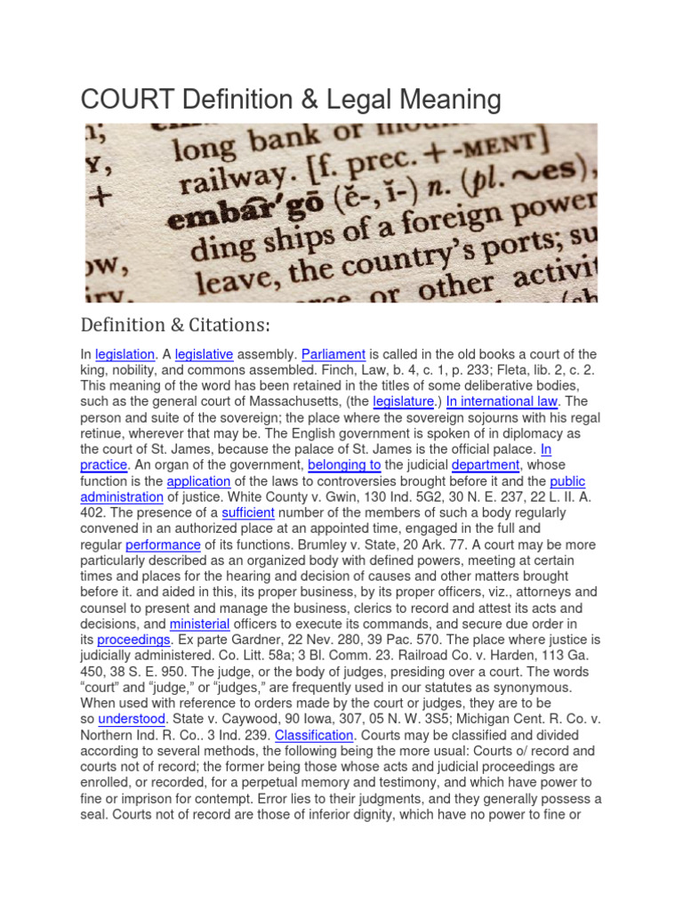 Court Definitions and Classifications | PDF | Equity (Law) | Jurisdiction