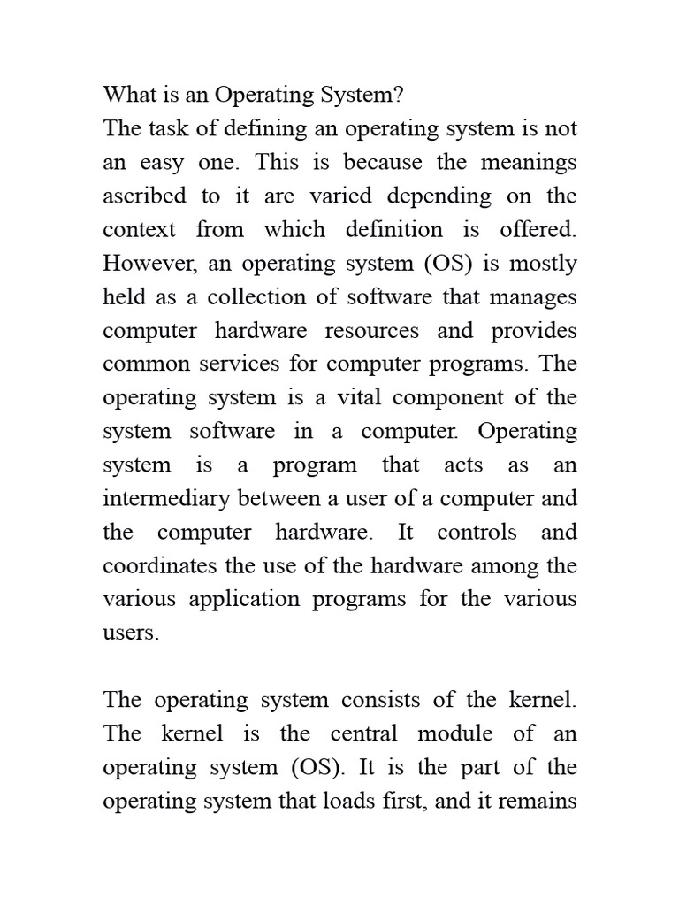 Understanding Operating Systems Basics | PDF | Operating System ...