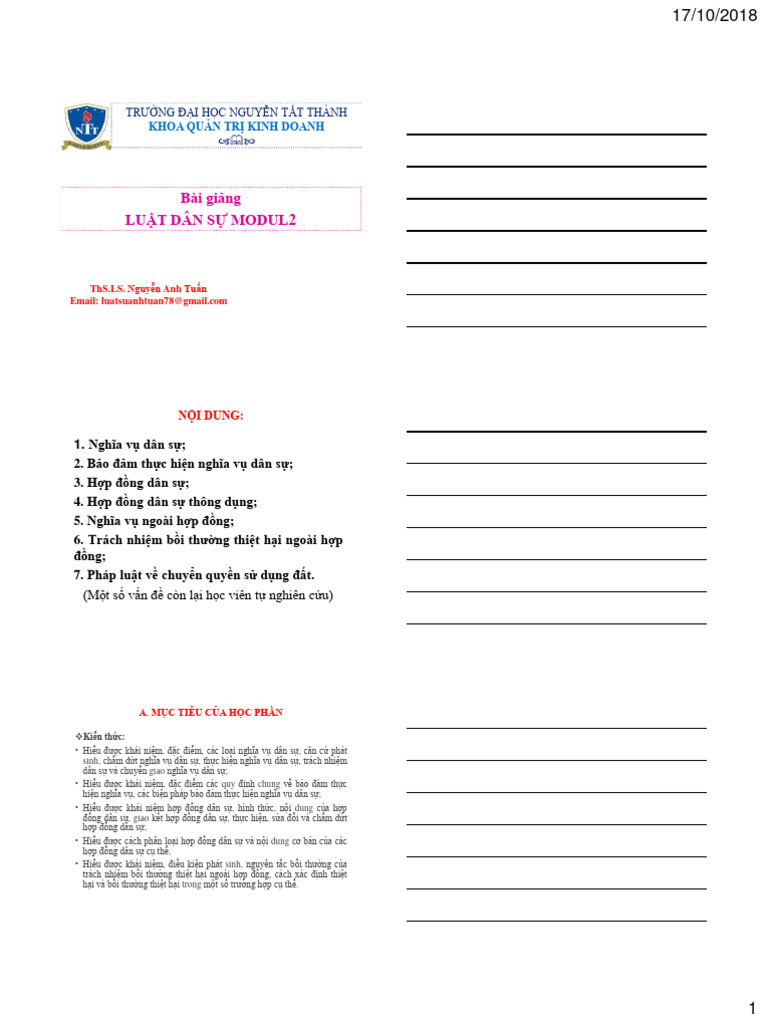 Bai Giang Luat Dan Su Hp2 | PDF