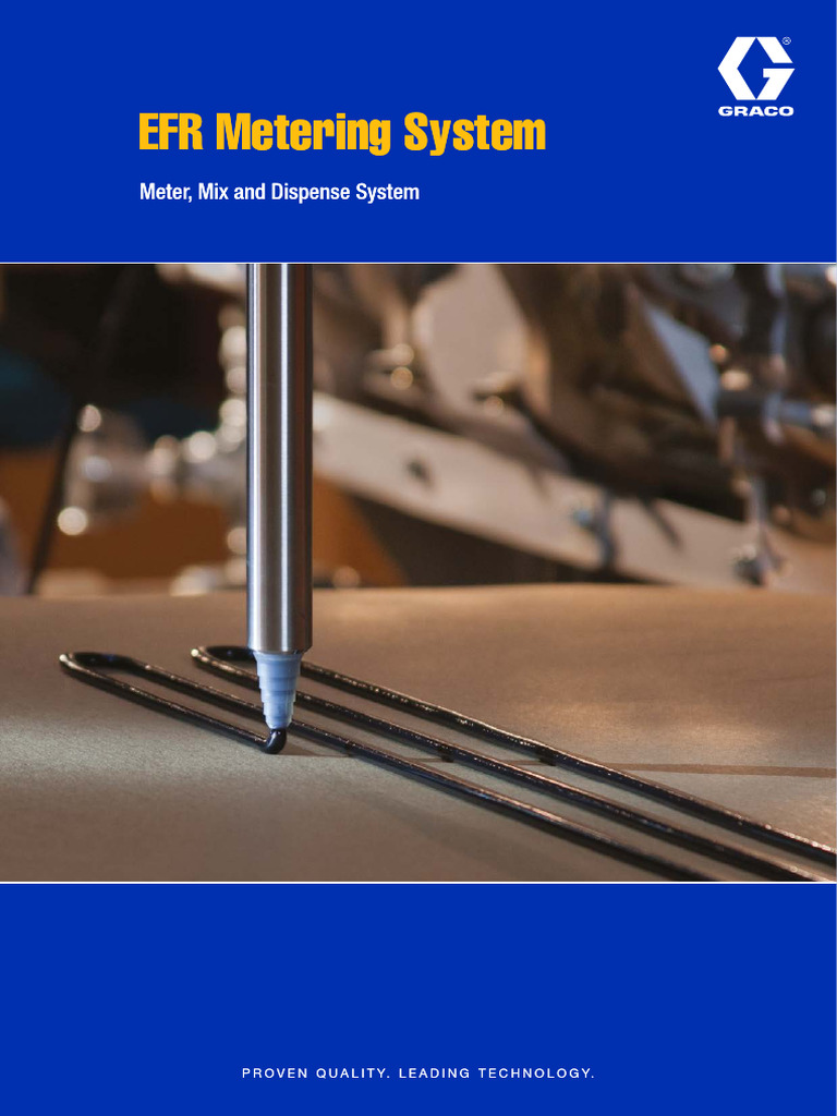 Pompa de Măsurare, Mixare Și Aplicare Graco EFR | PDF