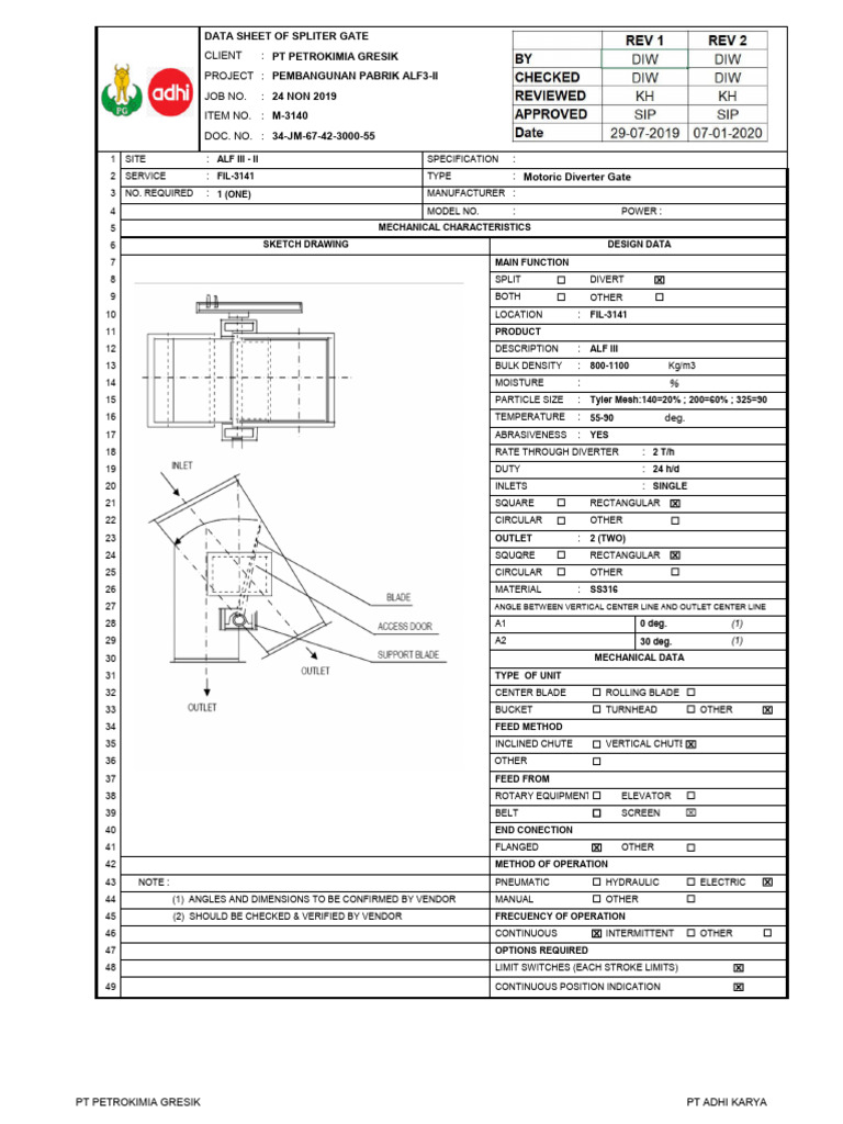 Datasheet For Splitter Gate (M-3140) | PDF | Secondary Sector Of The Economy | Mechanical ...
