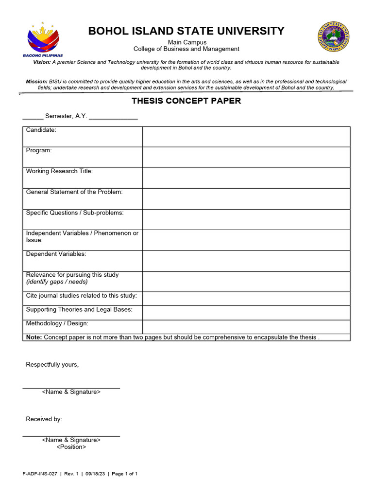 Thesis Research Concept | PDF