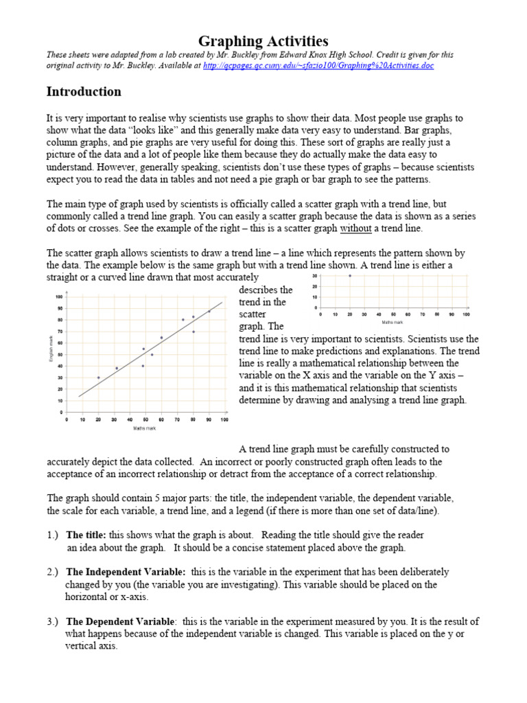 Graphing Task Year 8 Science | PDF | Chart | Scatter Plot