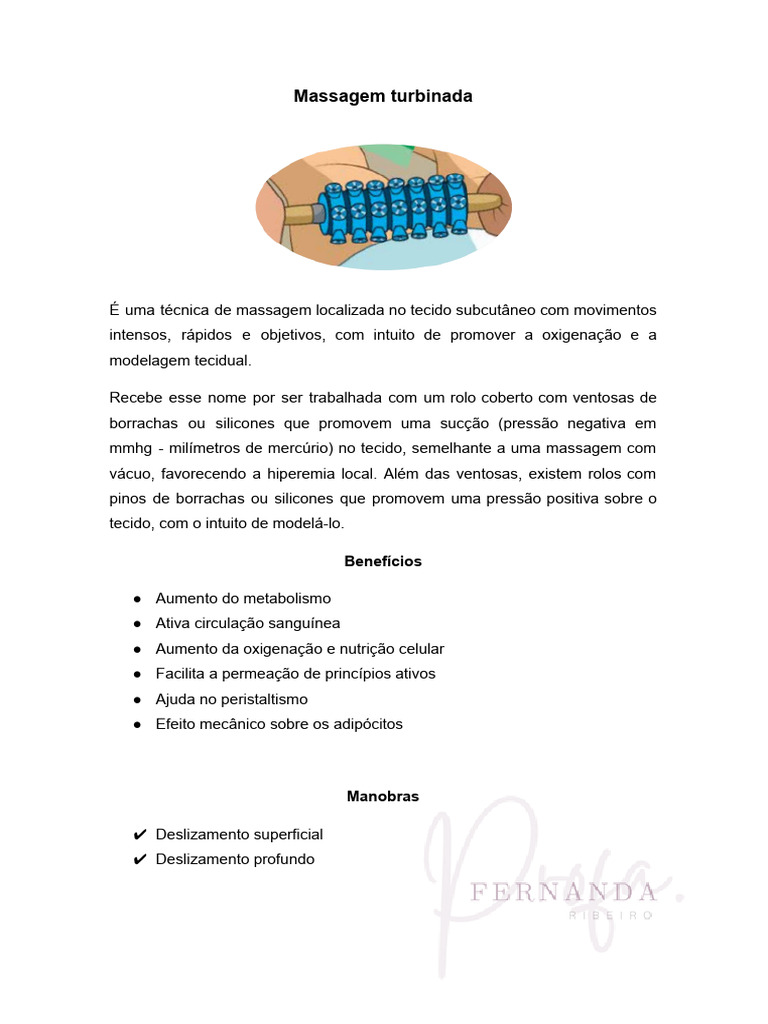 Massagem Turbinada: Benefícios e Técnicas | PDF