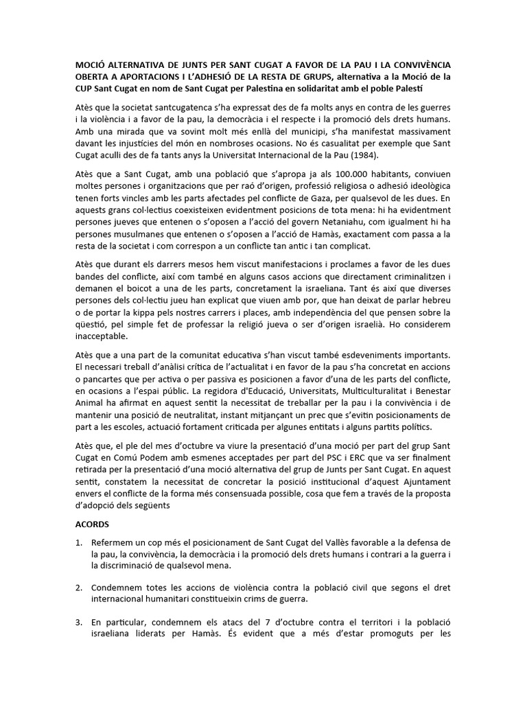 Contramoció de Junts | PDF