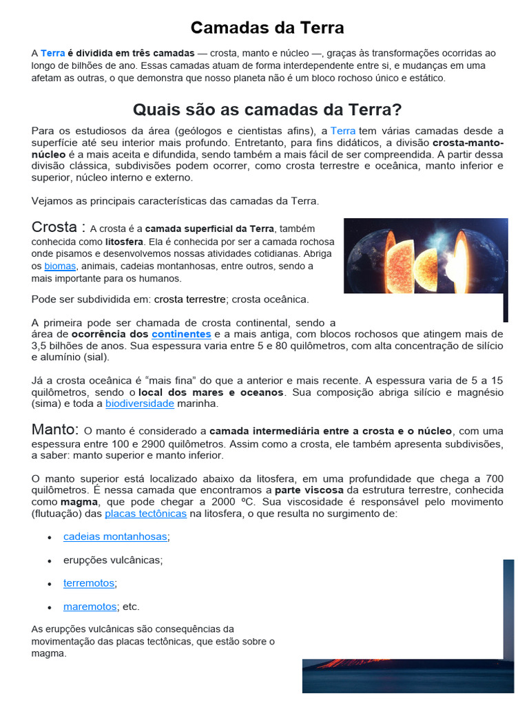 Camadas Da Terra | PDF