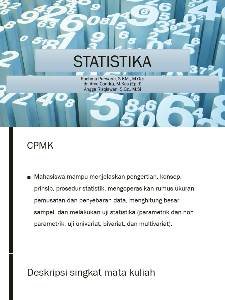 Dasar-Dasar Statistika untuk Penelitian | PDF