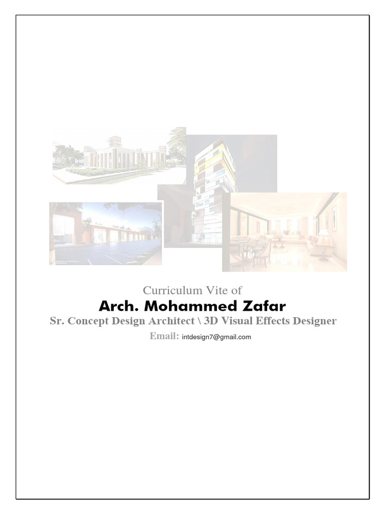 Architect - Mohammed Zafar+ | PDF | Architect | Interior Design