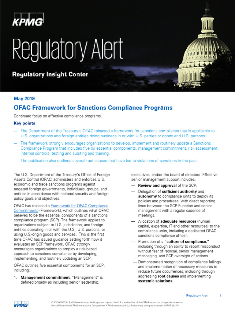 Ofac Sanctions Framework | PDF