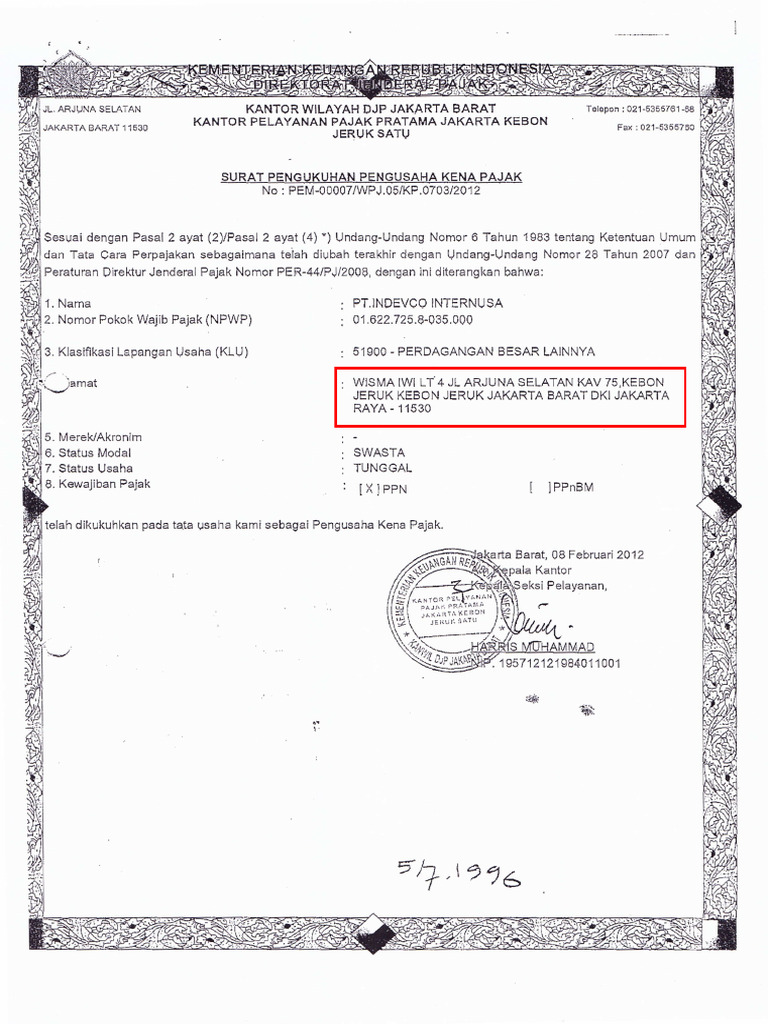 Indevco - SPPKP | PDF