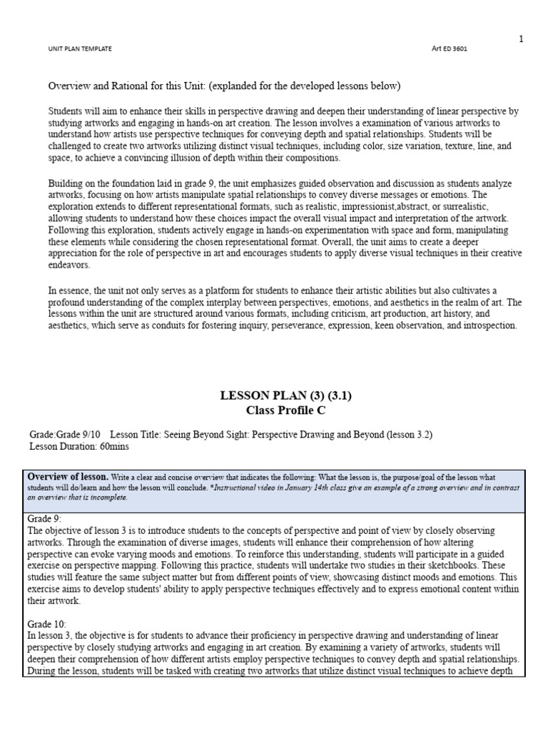 Unit Overview Rational Unit Map Two Scaffolded Lessons | PDF ...