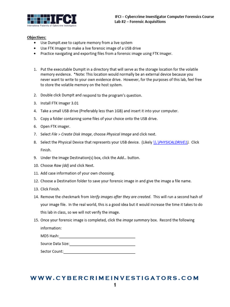 Lab 2 - Forensic Imaging | PDF | Computer File | Usb Flash Drive