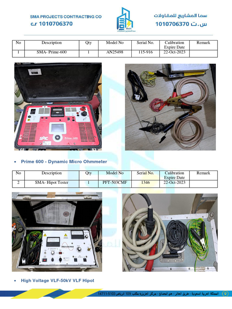 Test Equipment | PDF | Metrology | Electrical Resistance And Conductance